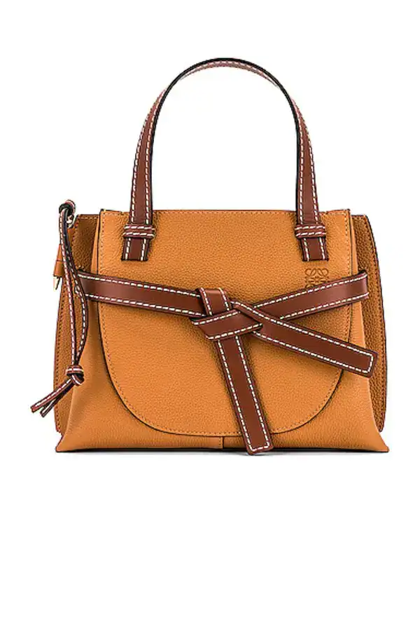 Loewe Gate Top Handle Mini Bag In Brown - Light Caramel | Editorialist